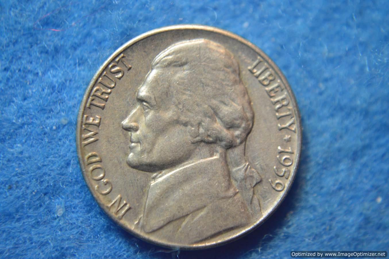1959 D Jefferson Nickel - For Sale, Buy Now Online - Item #286639