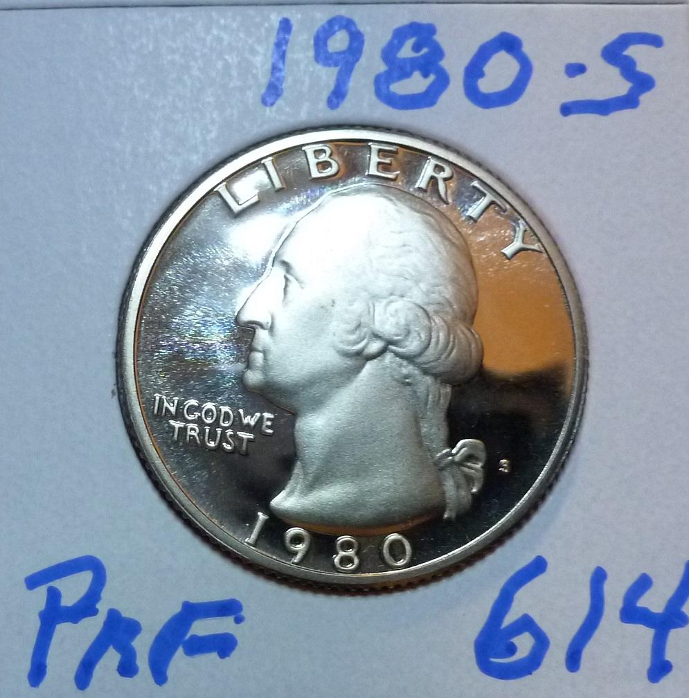 1980-S PROOF Washington Quarter ( 614 ) - For Sale, Buy Now Online ...