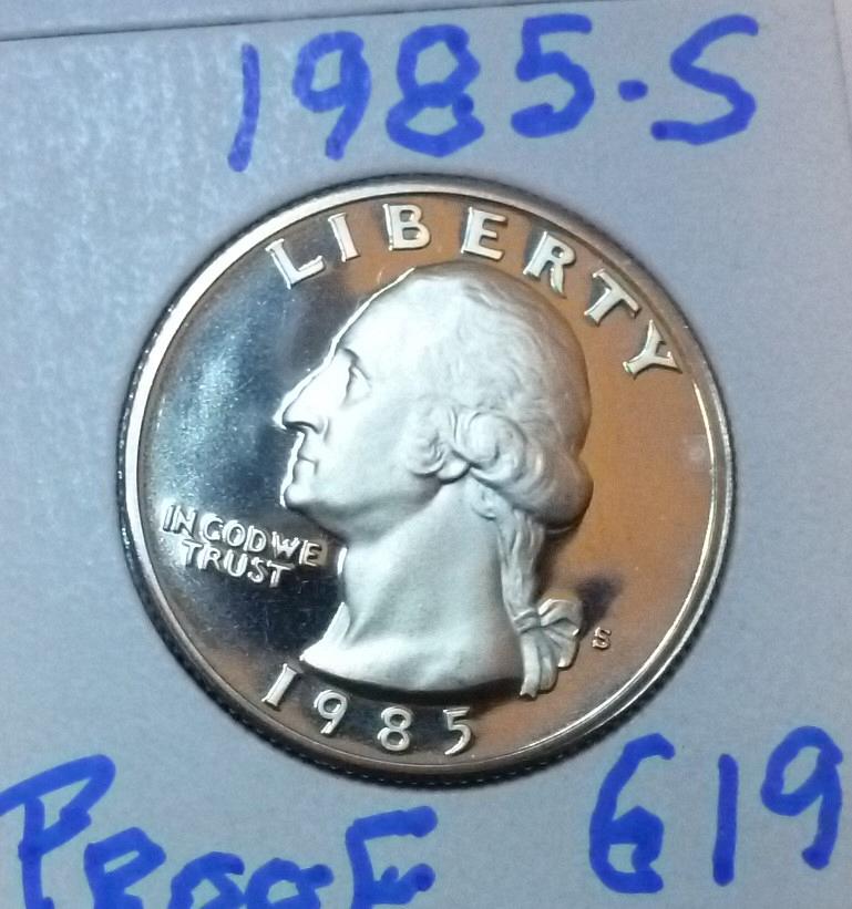 1985-S PROOF Washington Quarter ( 619 ) - For Sale, Buy Now Online ...