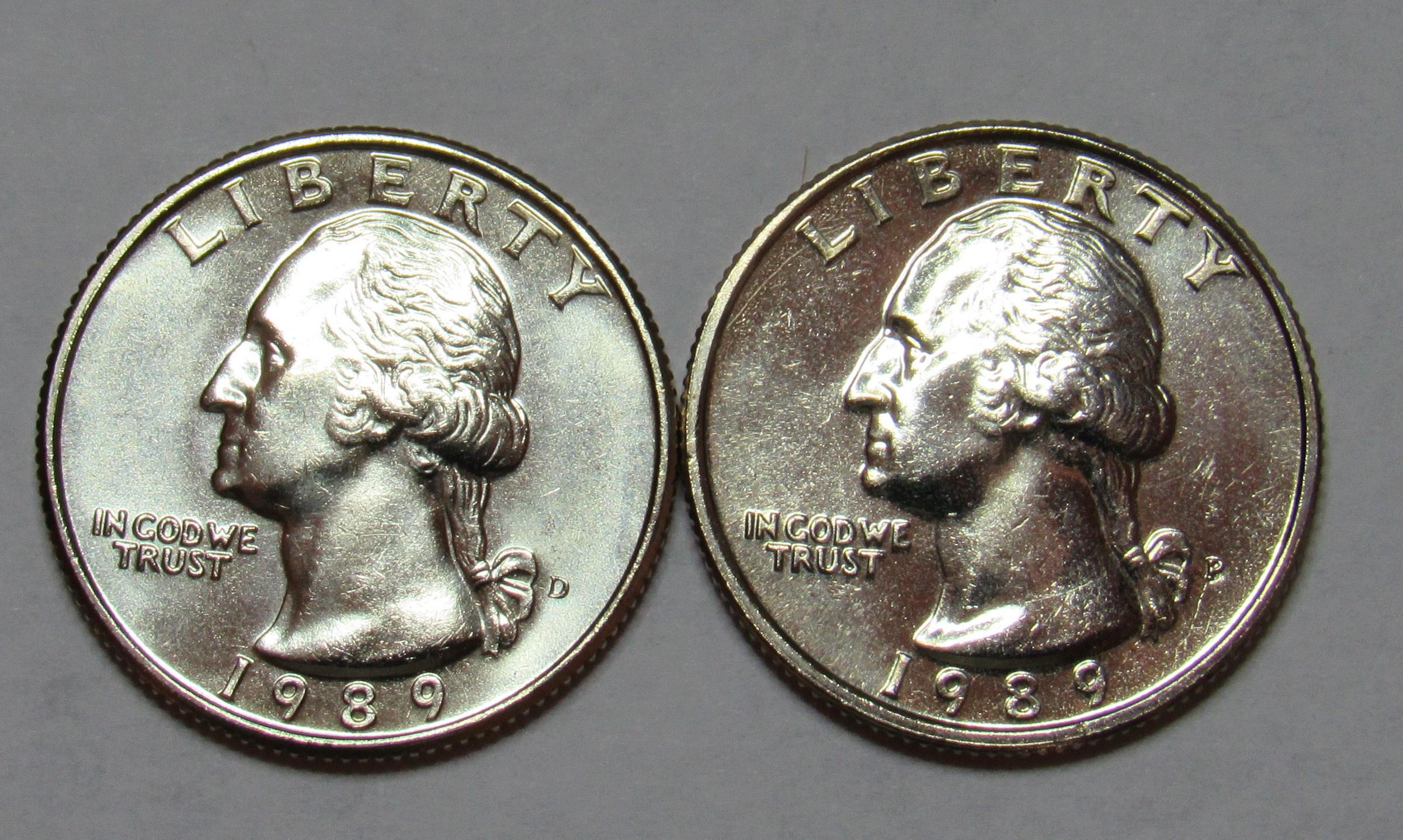 1989 P&D Washington Quarters in BU condition - For Sale, Buy Now Online ...