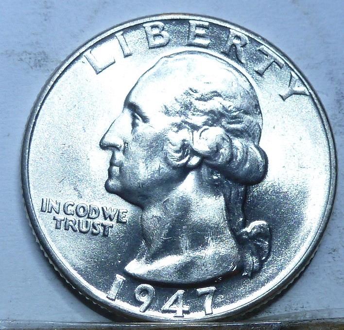 1947-P GEM BRILLIANT UNCIRCULATED Washington Quarter BU # (1770) - For ...
