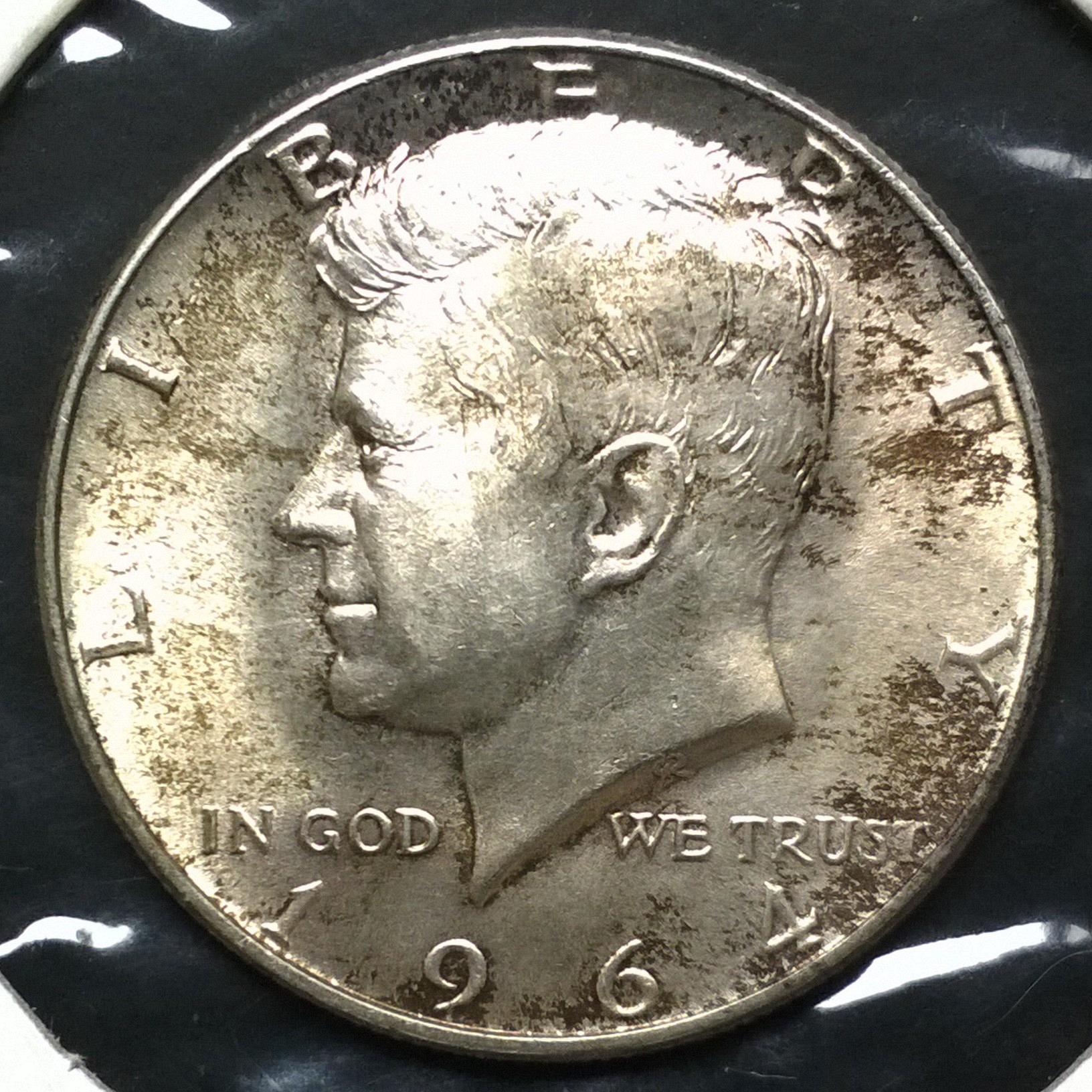 1964 D Kennedy Half Dollar Transitional Reverse Straight G Broken 1964 D Kennedy Half Dollar Transitional Reverse Straight G Broken