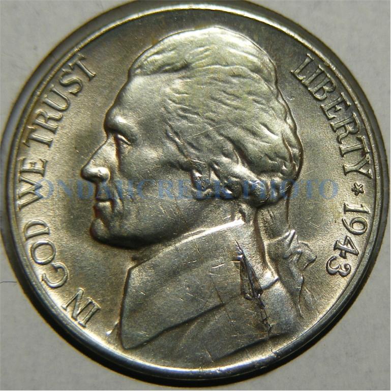 1943-S Jefferson Nickel Lamination Error - For Sale, Buy Now Online ...