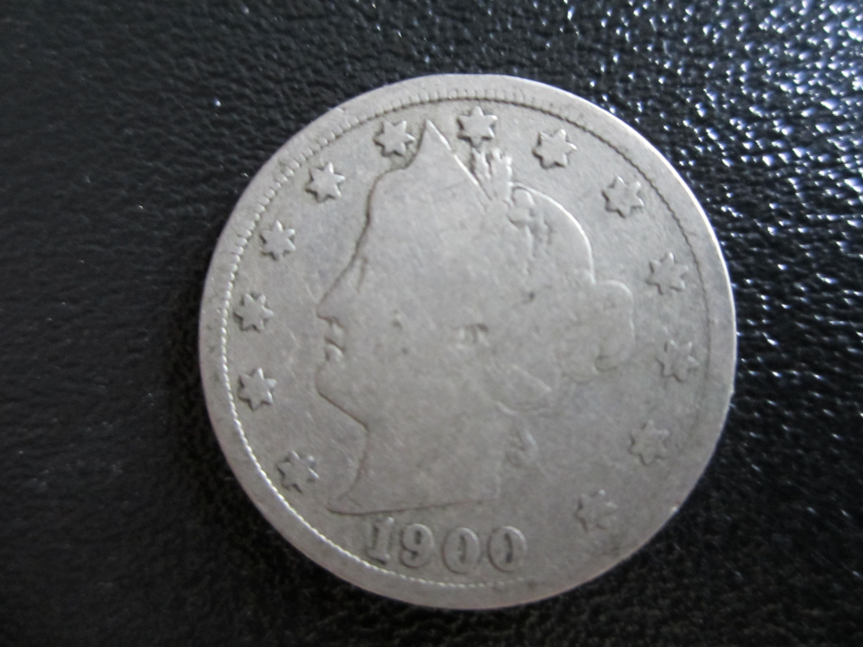 1900-P Liberty Nickel in plastic protector pouch for preservation - For ...