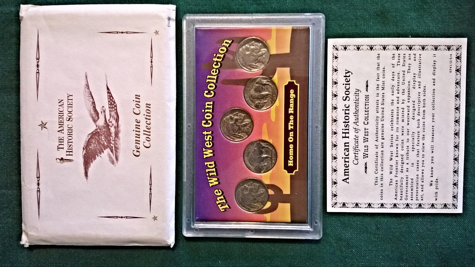 The Wild West Coin Collection "Home On The Range" - 5 Coins - 8 Photos ...