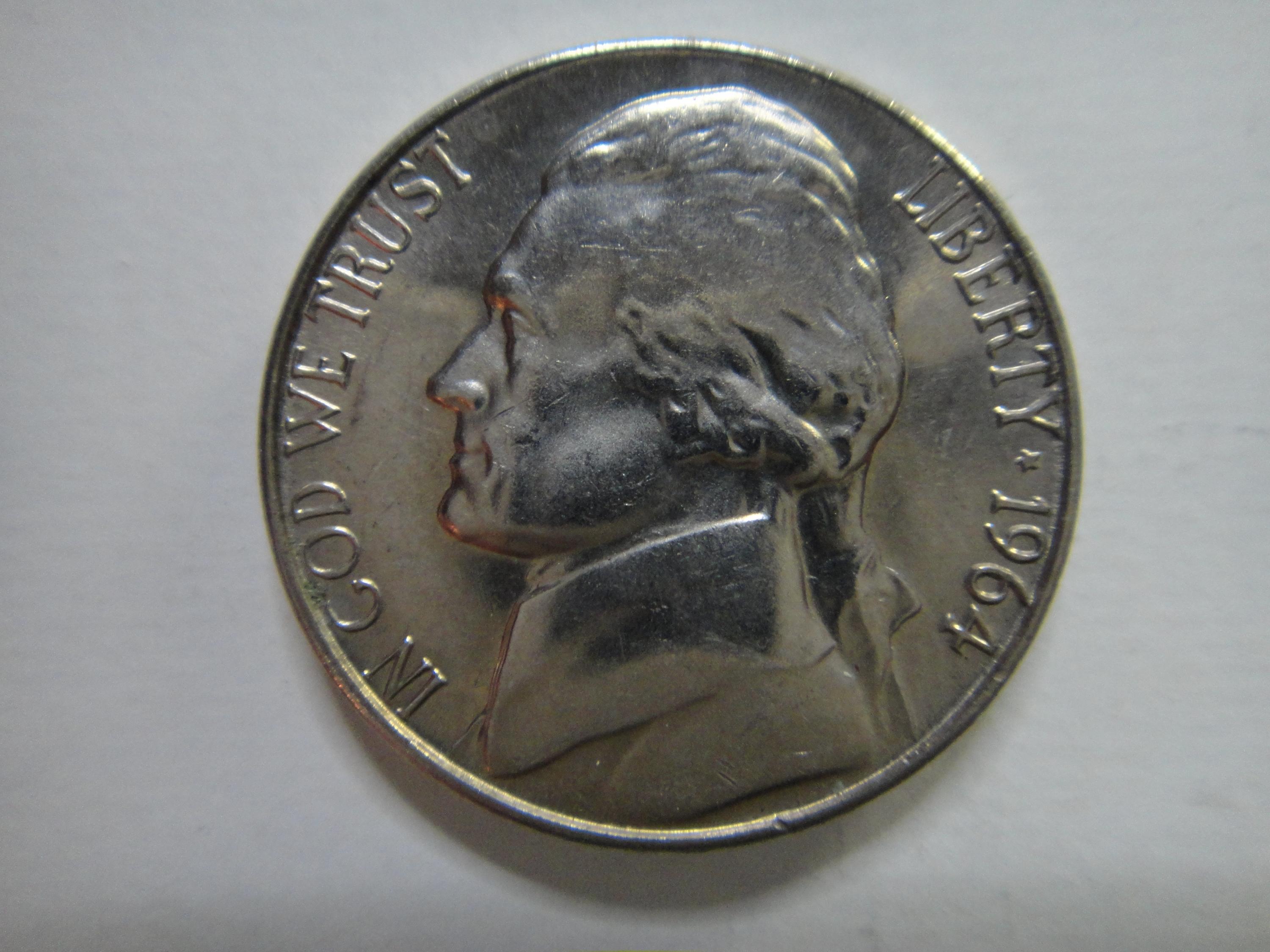 1964-D Jefferson Nickel MS-64 (Near Gem) 2 Steps Strong Strike - For ...
