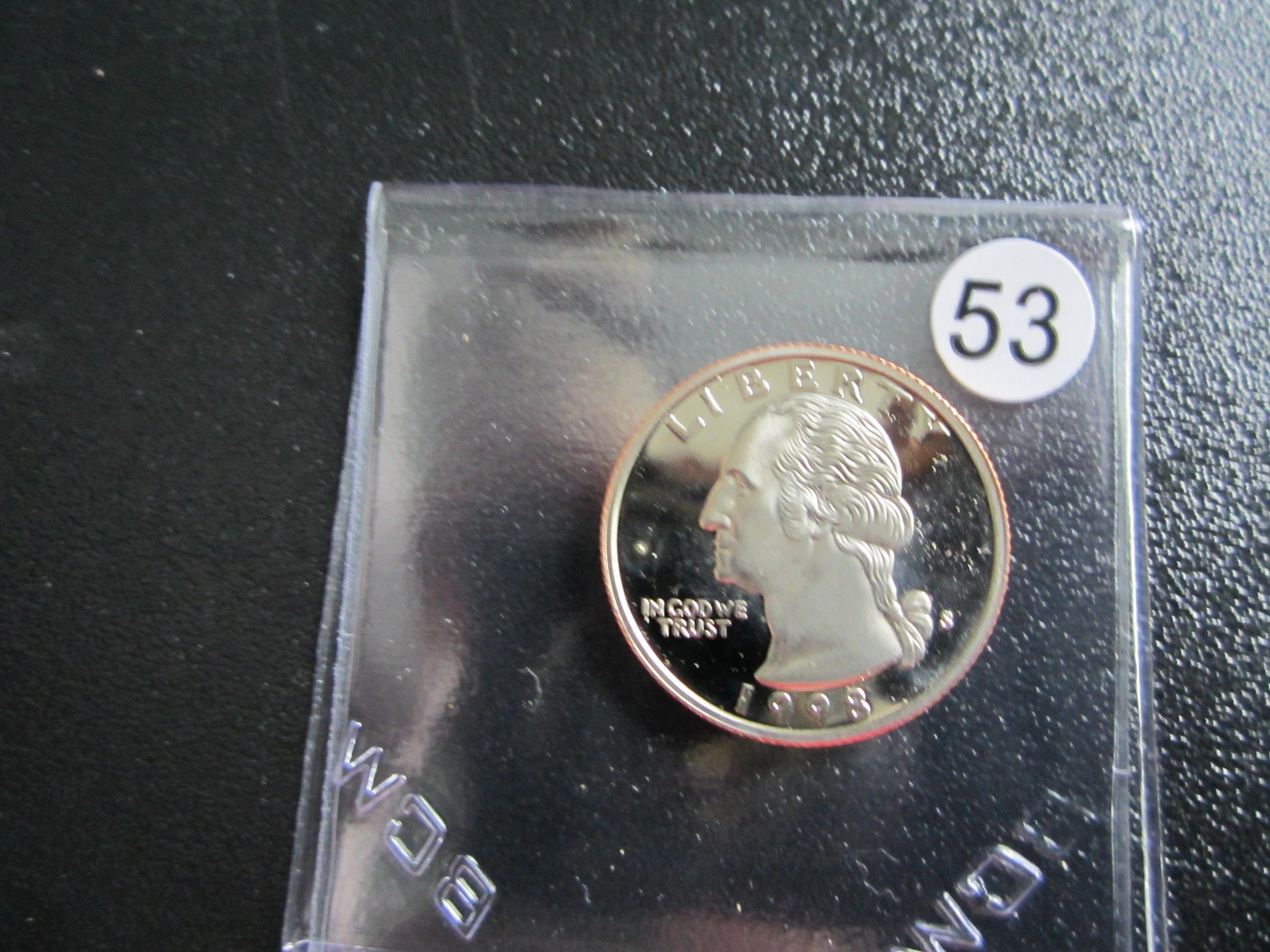 1998-S Proof Washing Quarters PR-65 Packaged in 2 x 2 Coin Flaps(Box 5B ...