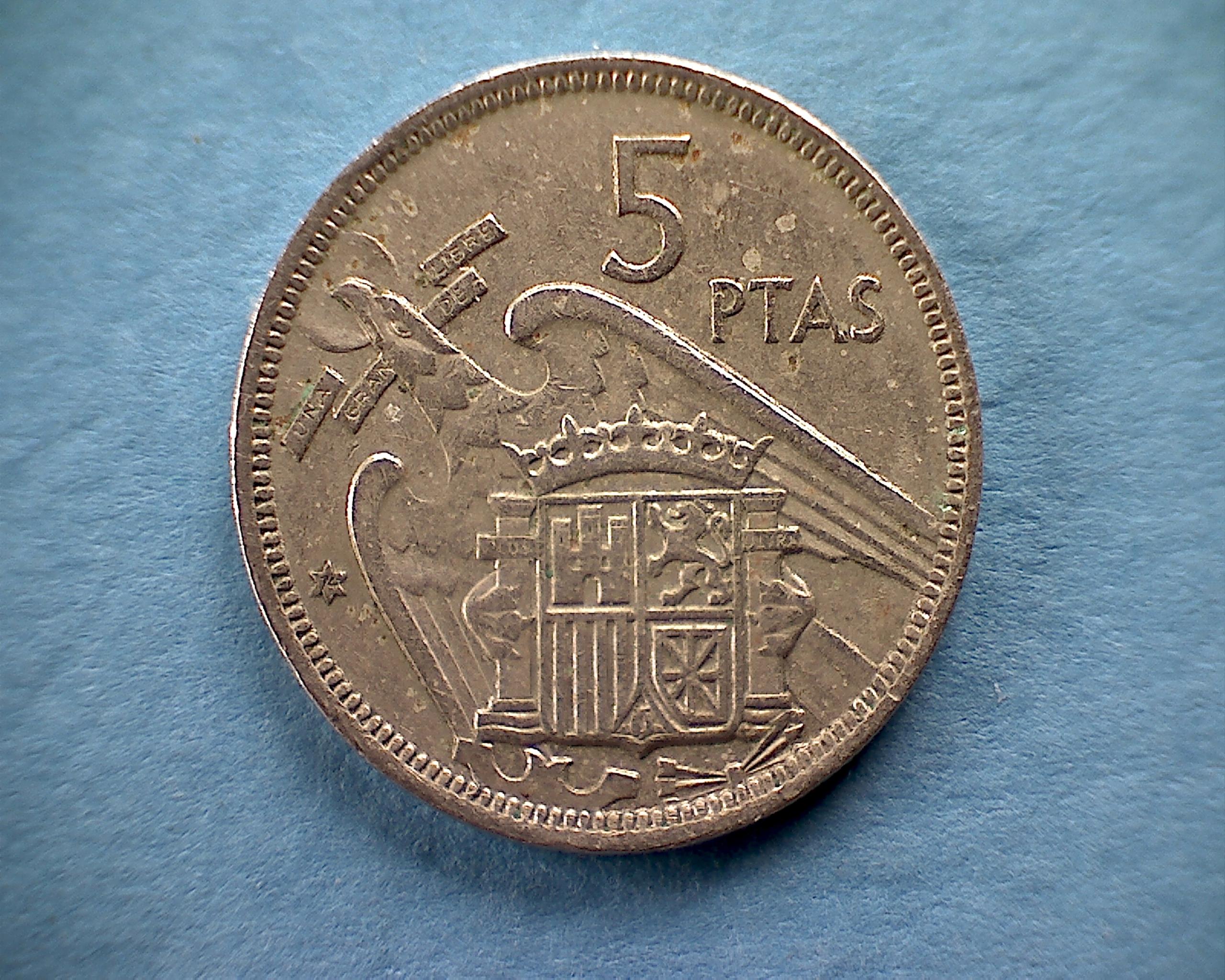 1957 74 SPAIN FIVE PESETAS For Sale Buy Now Online Item 393755 1957 74 SPAIN FIVE PESETAS For Sale Buy Now Online Item 393755