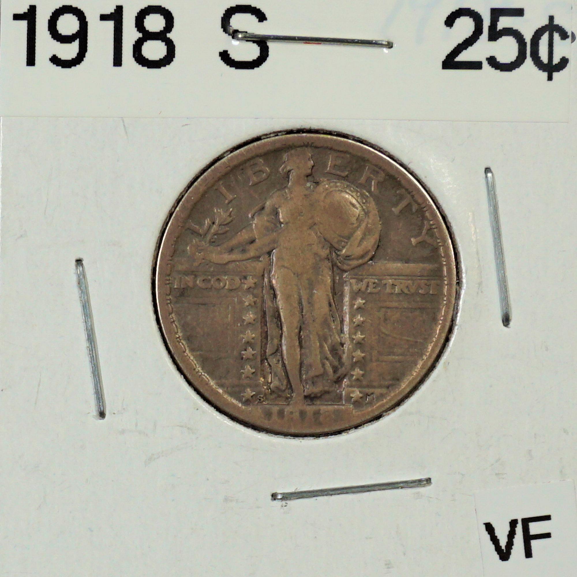1918 S Standing Liberty Quarter - For Sale, Buy Now Online - Item #410876