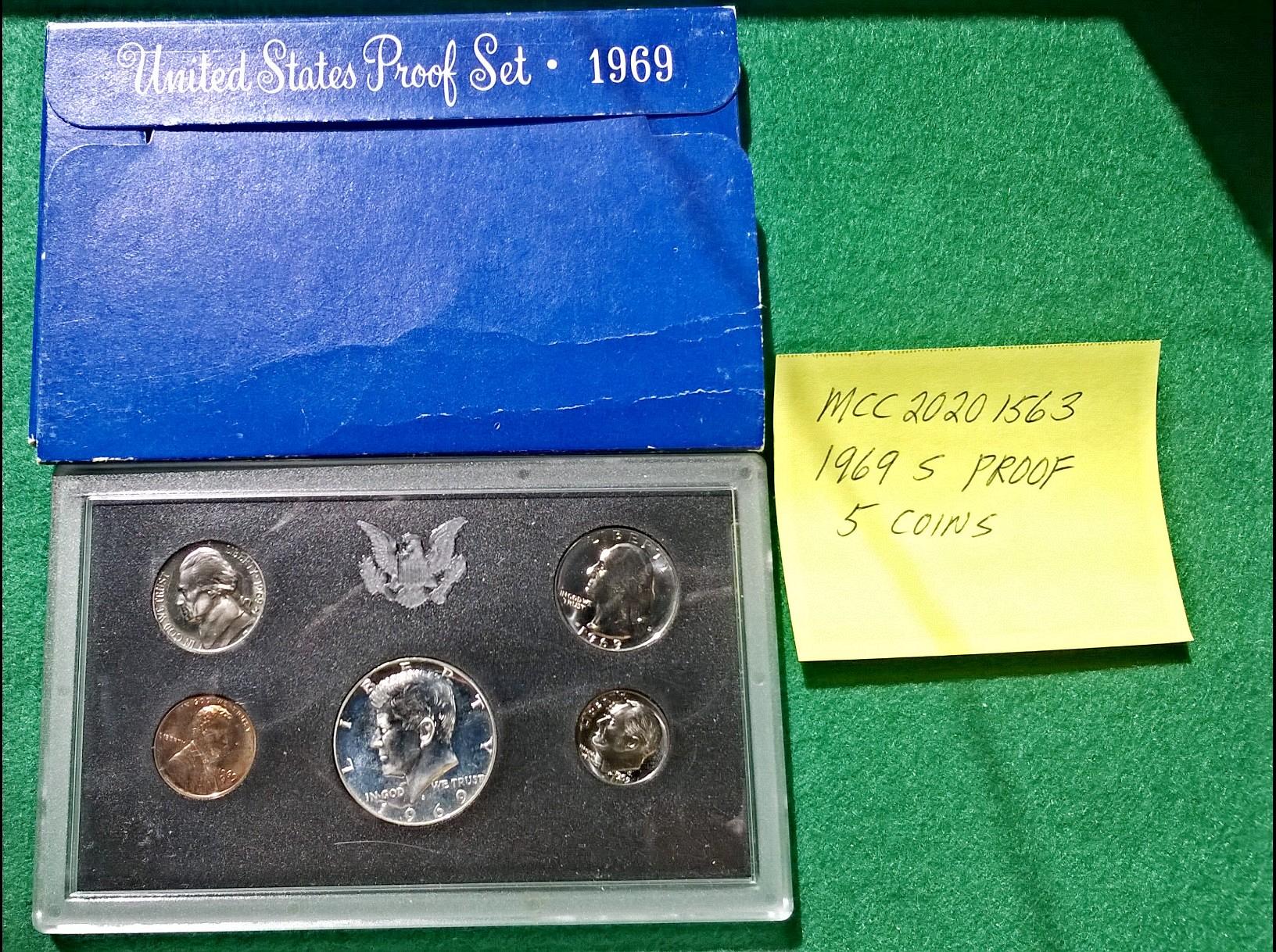 1969 S Proof Set - 5 Coins - 10 Photos! - For Sale, Buy Now Online ...
