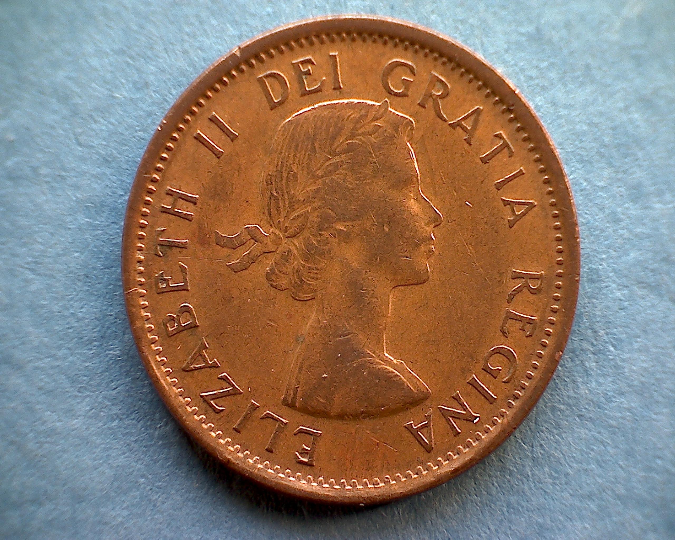 1957 CANADA ONE CENT QUEEN ELIZABETH 11 - For Sale, Buy Now Online ... 1957 CANADA ONE CENT QUEEN ELIZABETH 11 - For Sale, Buy Now Online ...