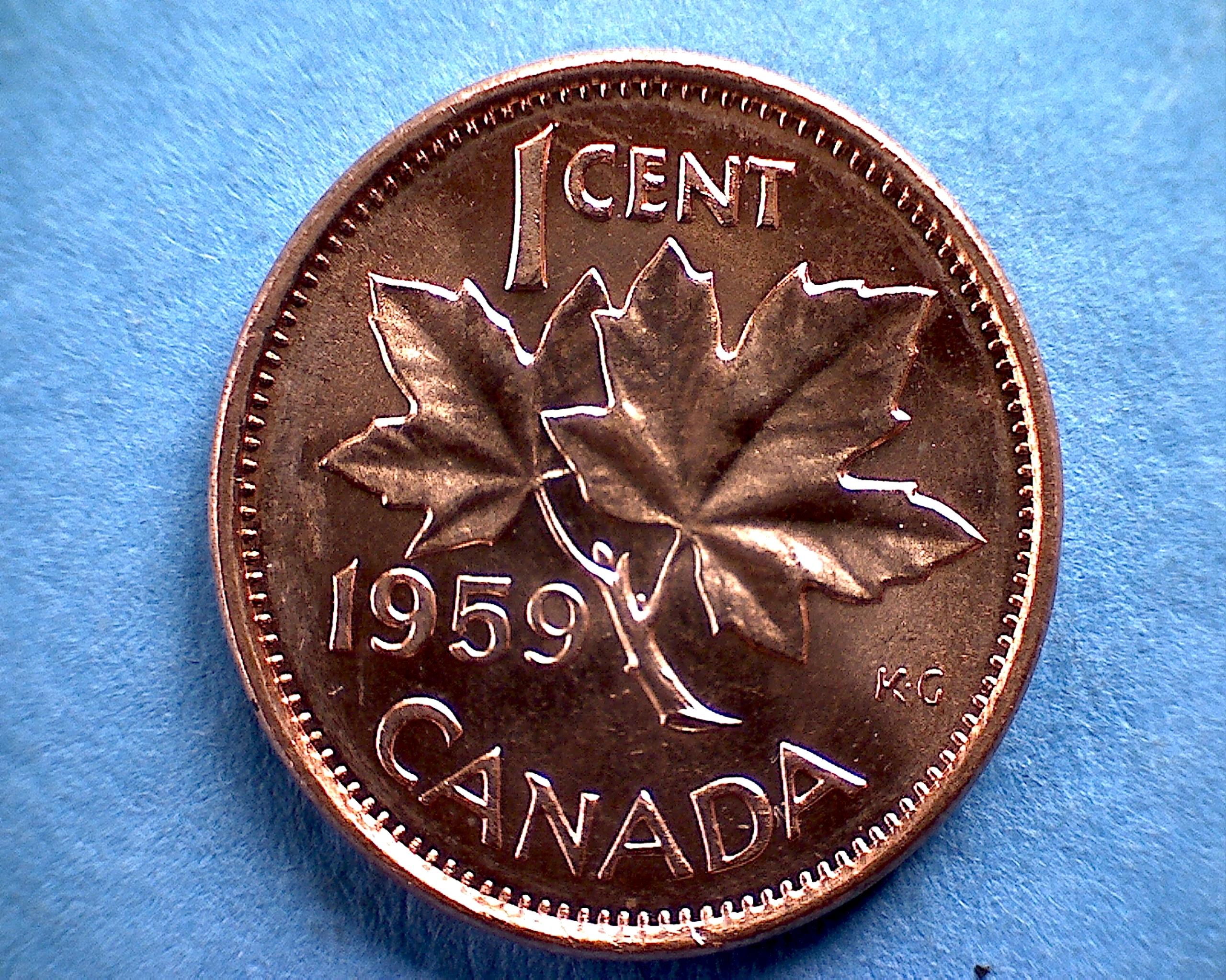 1959 CANADA ONE CENT QUEEN ELIZABETH 11 - For Sale, Buy Now Online ...