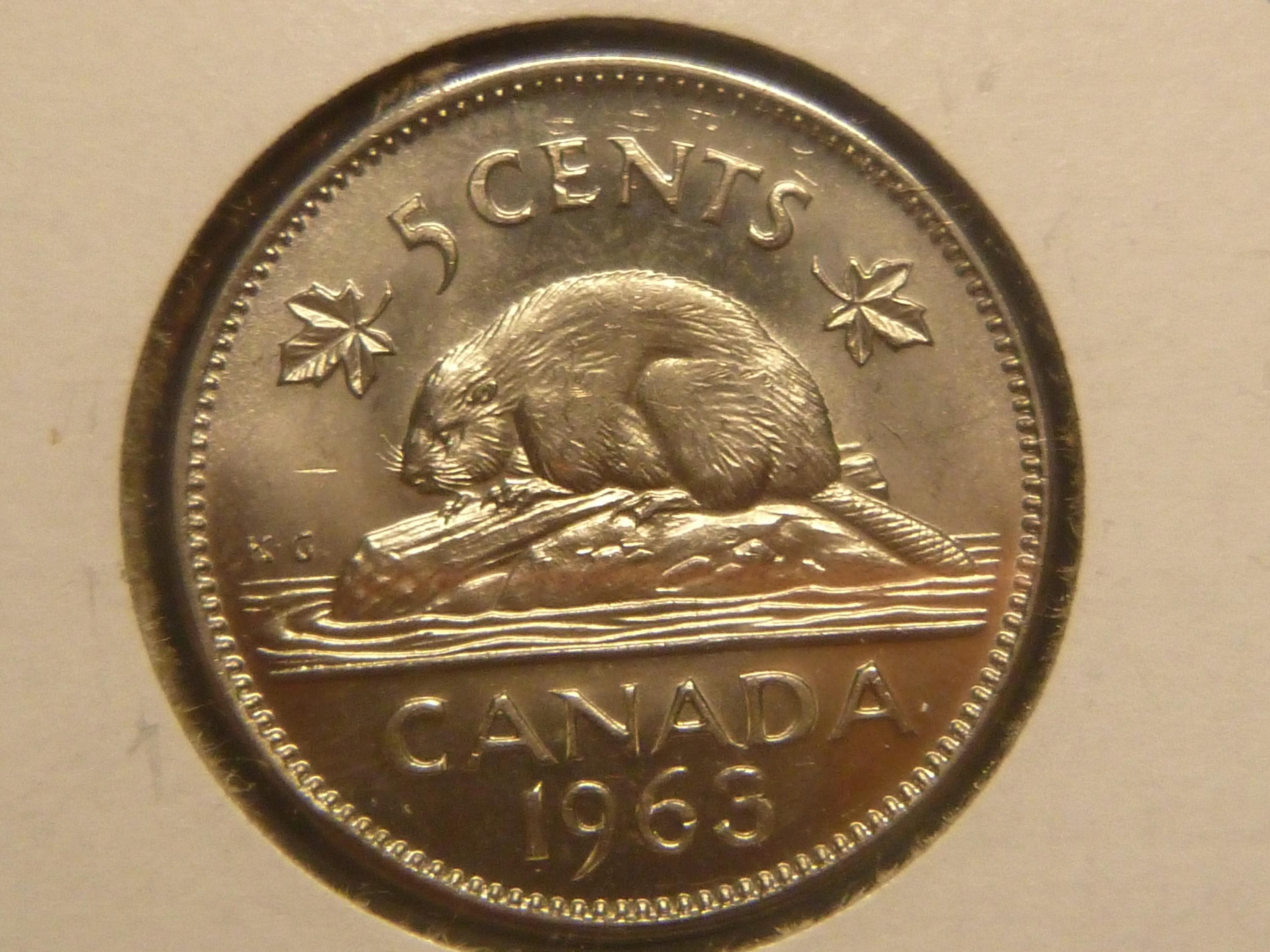 CANADA 5 Cents 1963 Elizabeth II 1st Portrait Round For Sale Buy canada-5-cents-1963-elizabeth-ii-1st-portrait-round-for-sale-buy