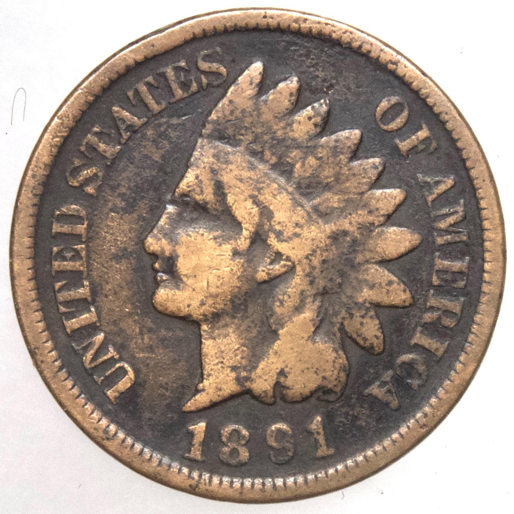 1891 P Indian Head Cent 28 Cleaned For Sale Buy Now Online Item 1891 P Indian Head Cent 28 Cleaned For Sale Buy Now Online Item