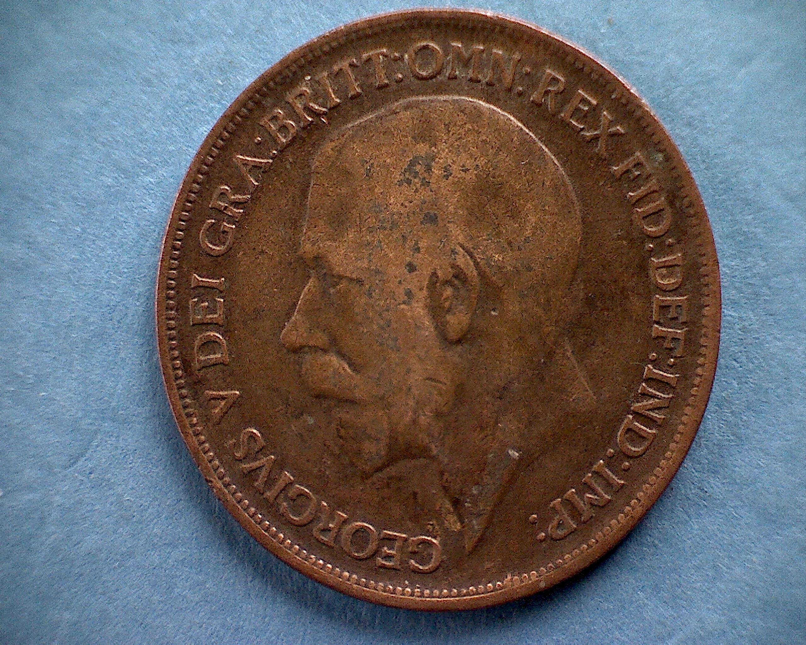 1916 GREAT BRITAIN ONE PENNY KING GEORGE V For Sale Buy Now Online 1916 GREAT BRITAIN ONE PENNY KING GEORGE V For Sale Buy Now Online