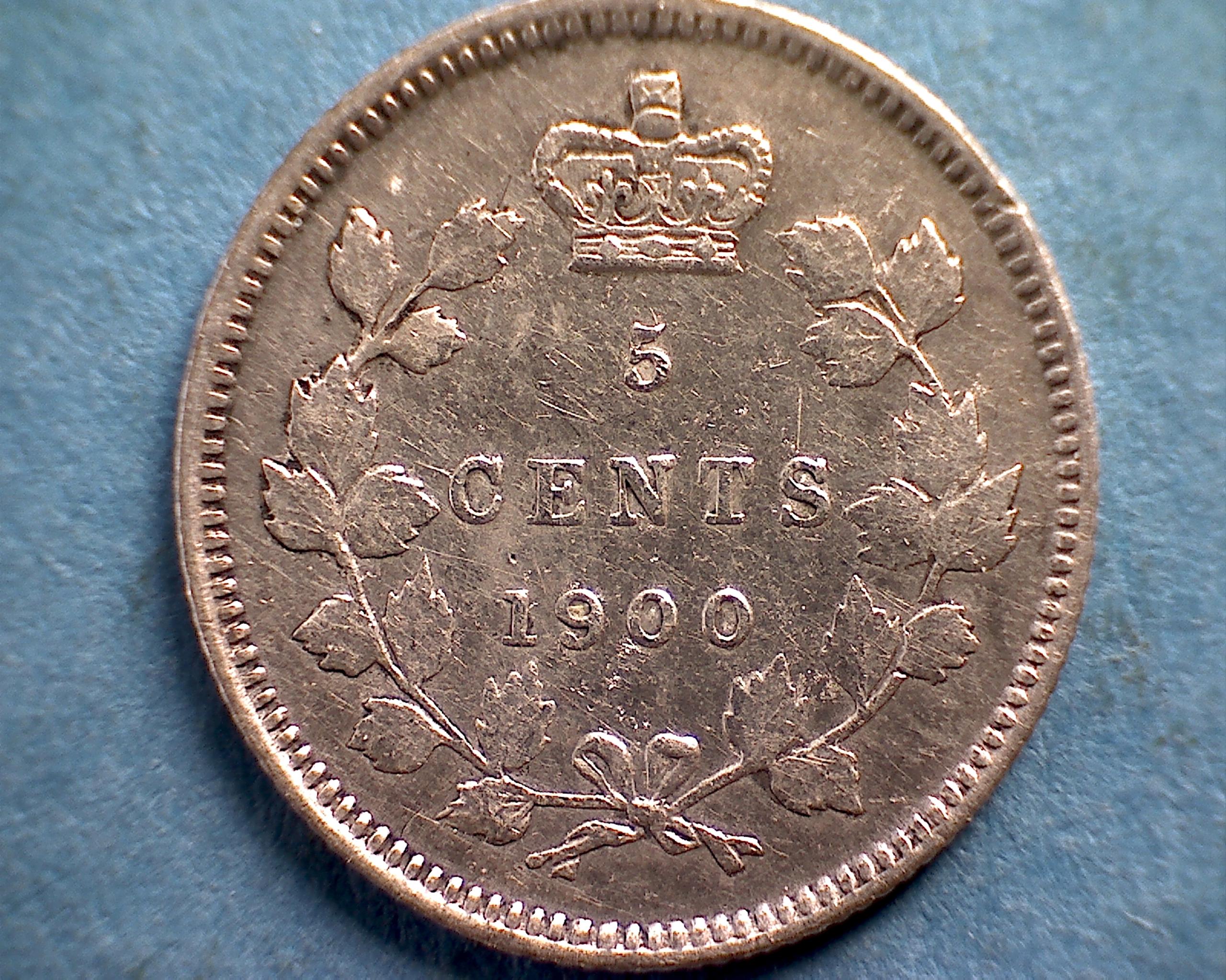 1900 CANADA FIVE CENT SILVER ROUND O VARIETY For Sale Buy Now 1900 CANADA FIVE CENT SILVER ROUND O VARIETY For Sale Buy Now