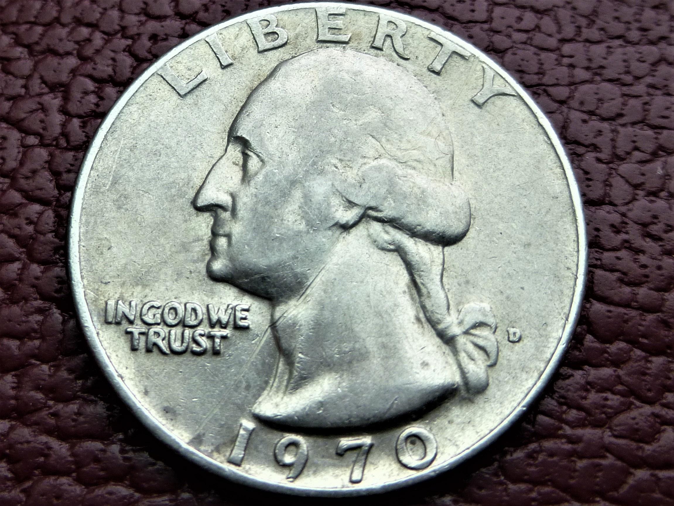 1970 D Washington Quarter FS 802 DDR w/Rim To Rim Wire Strike Through ...