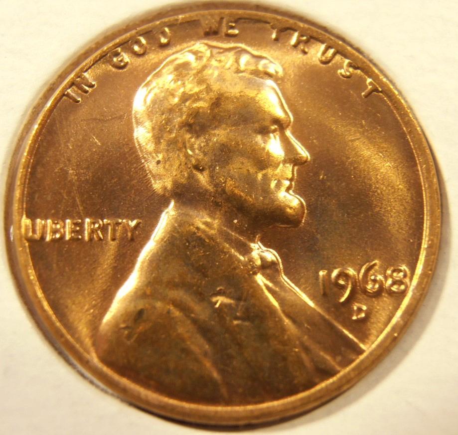 1968 D Lincoln Cent, BU from a nice roll - For Sale, Buy Now Online ...