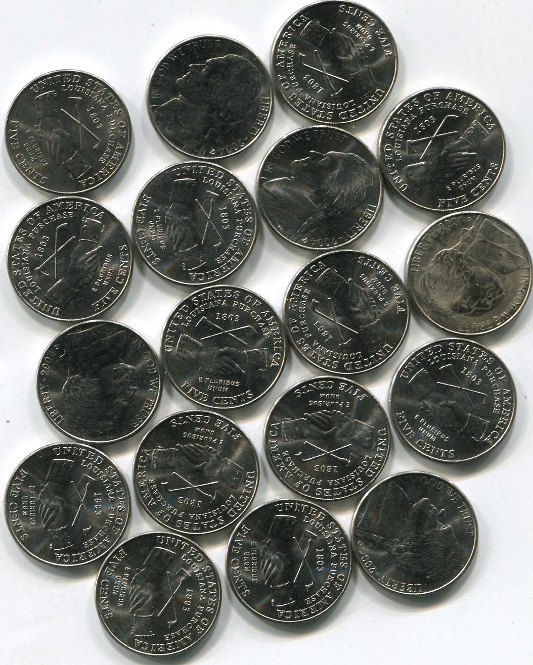 25 - 2004-D Jefferson Nickels - HANDSHAKE Reverse UNC - For Sale, Buy ...
