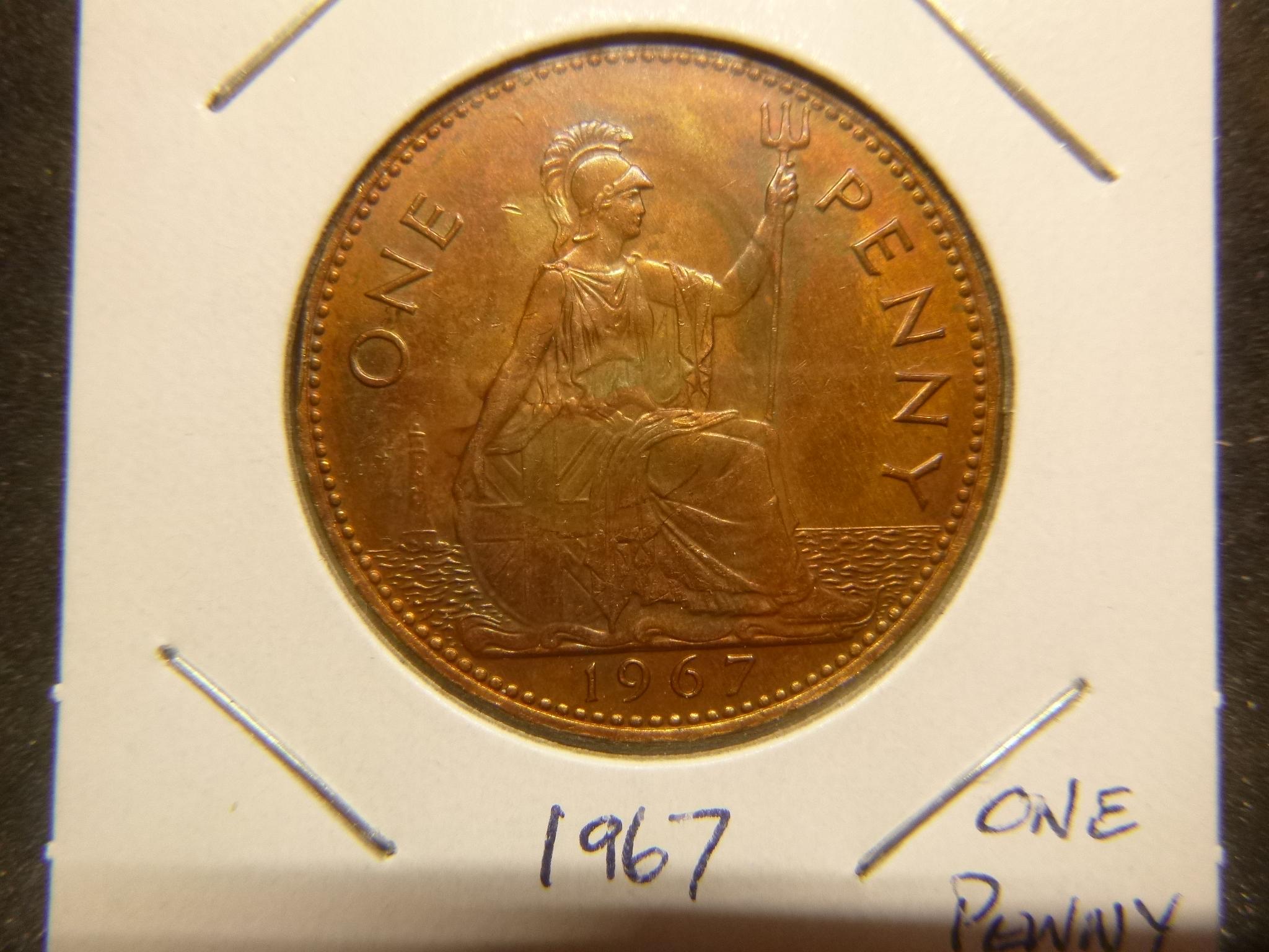 GREAT BRITIAN 1967 ONE PENNY - For Sale, Buy Now Online - Item #458998