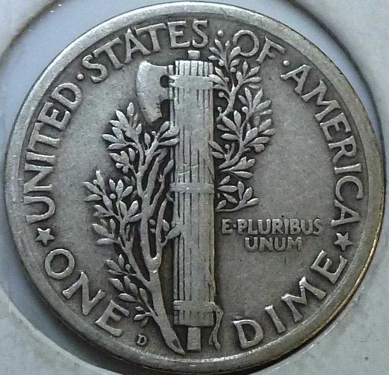 1920-D EXTRA FINE Mercury Dime XF (S-013 **) - For Sale, Buy Now Online ...