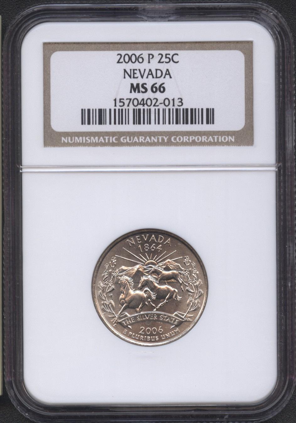 2006 - P NEVADA STATE QUARTER - NGC - MS - 66 - For Sale, Buy Now ...