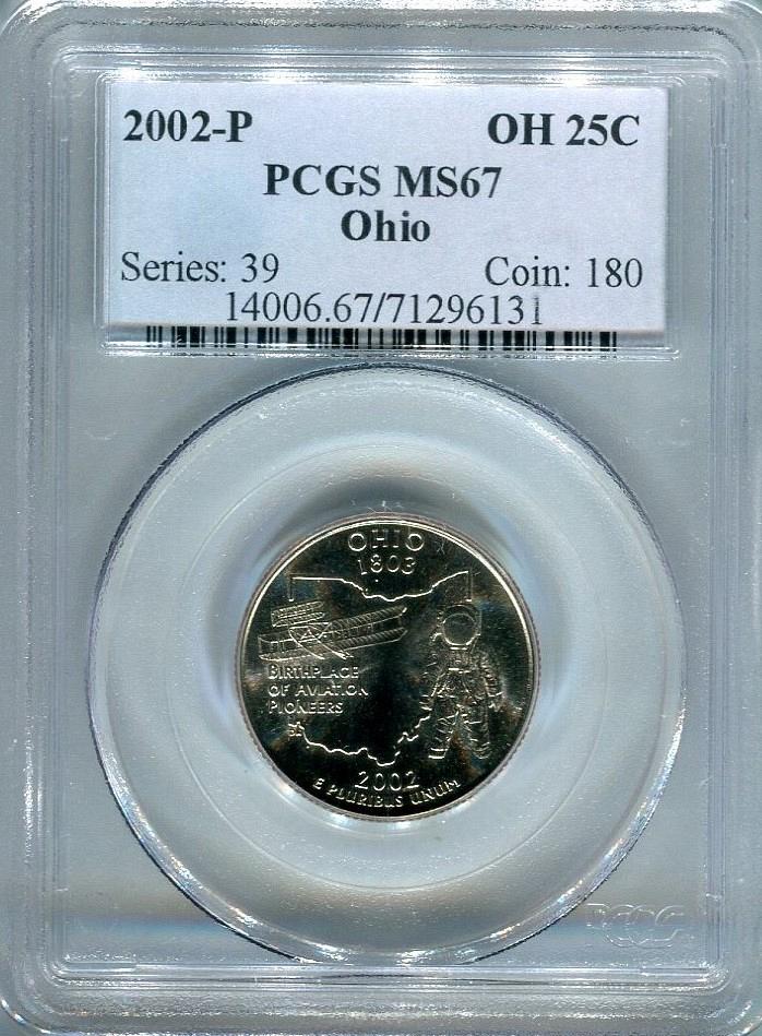 2002- P OHIO State Quarter PCGS MS - 67 - For Sale, Buy Now Online ...