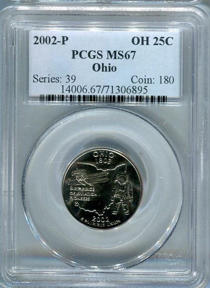 2002- P OHIO State Quarter - PCGS - MS - 67 - For Sale, Buy Now Online ...
