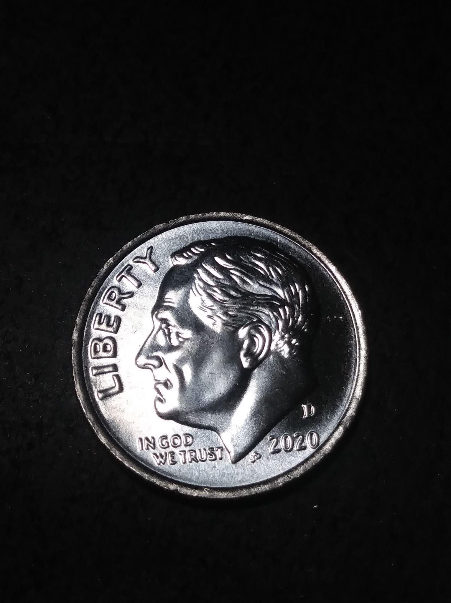 2020-D Roosevelt Dime, UNC Business Strike, From Mint Roll (CO-158 ...