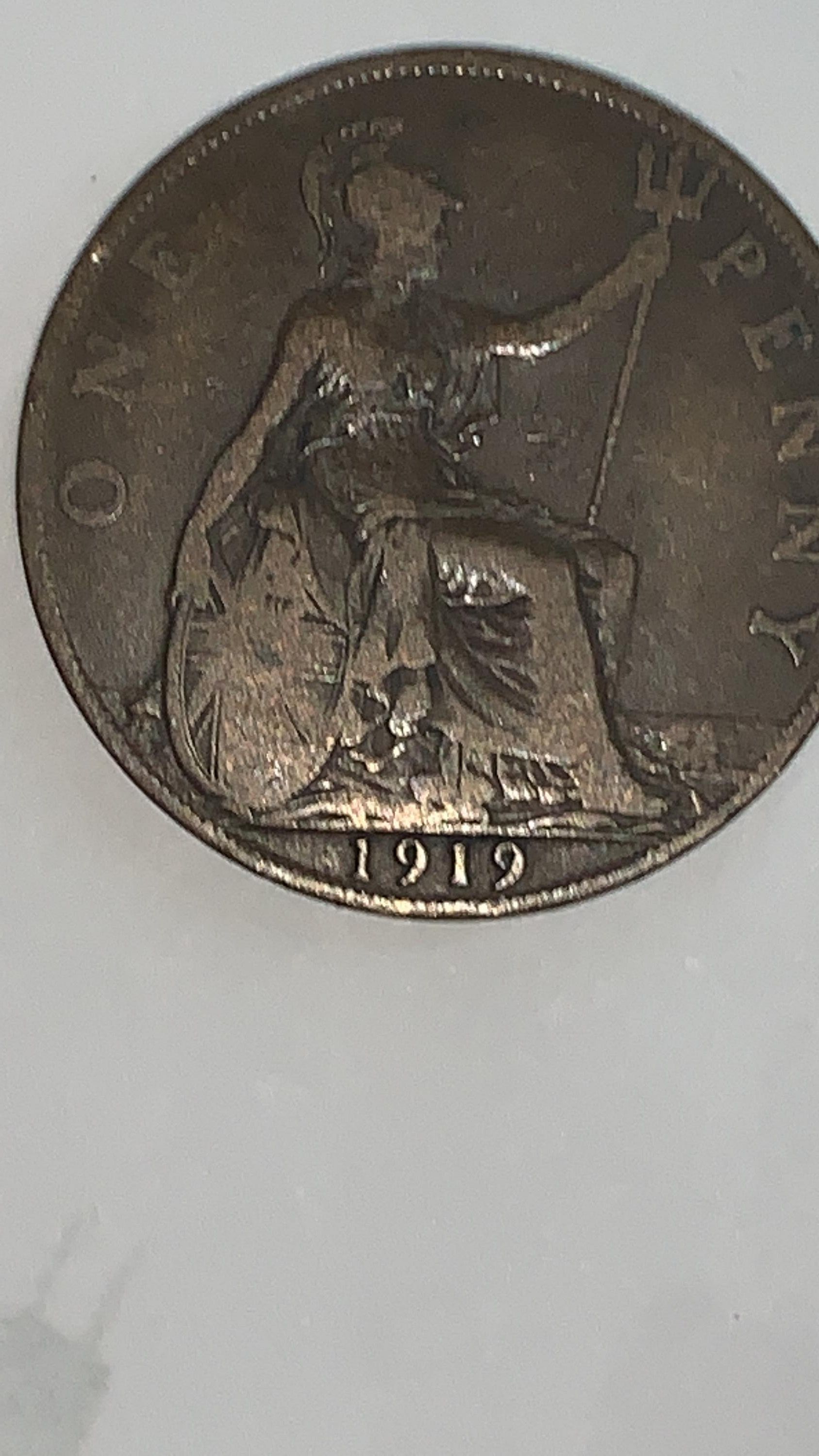 1919 GREAT BRITAIN PENNY VF - For Sale, Buy Now Online - Item #475470