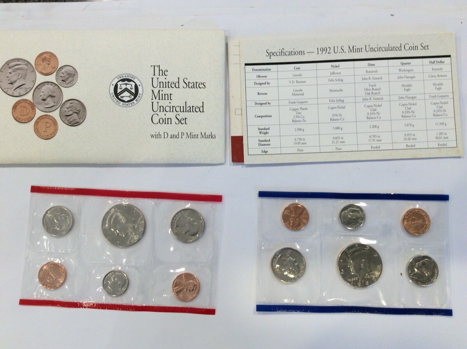 1992 United States Mint Uncirculated Coin Set - For Sale, Buy Now ...