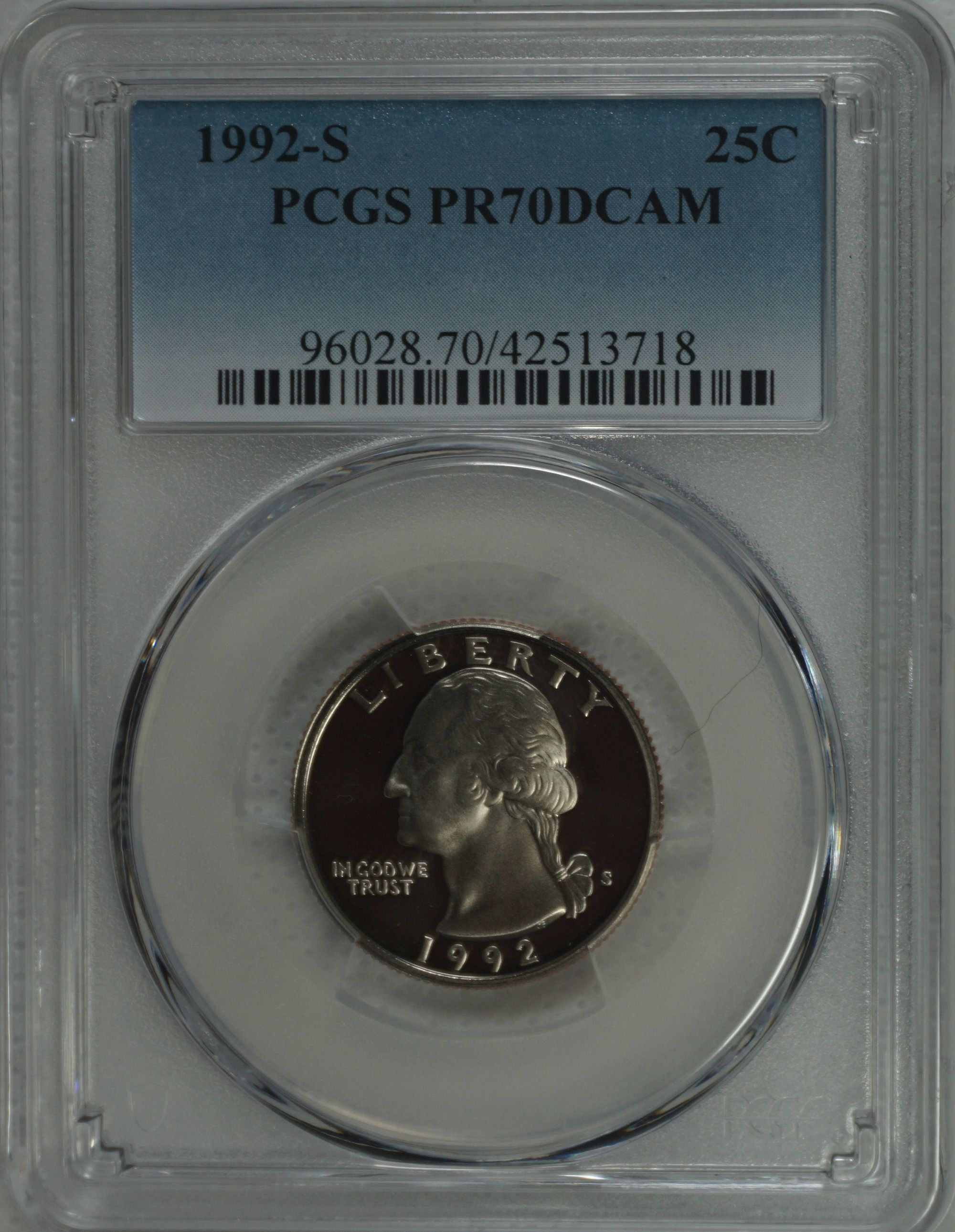 1992 S Washington Proof Quarter - For Sale, Buy Now Online - Item #499482