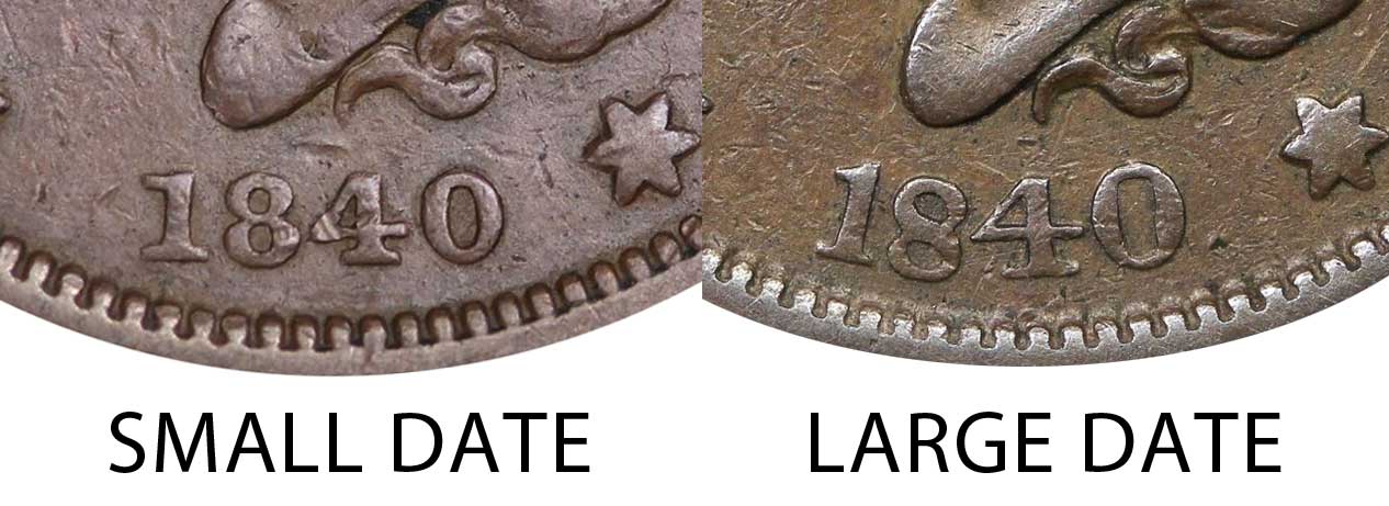 1840 Braided Hair Liberty Head Large Cent All Varieties Early Copper ...
