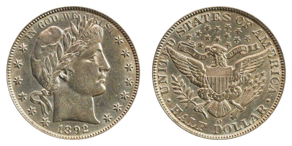1892 O Barber Half Dollar Coin Value Prices, Photos & Info