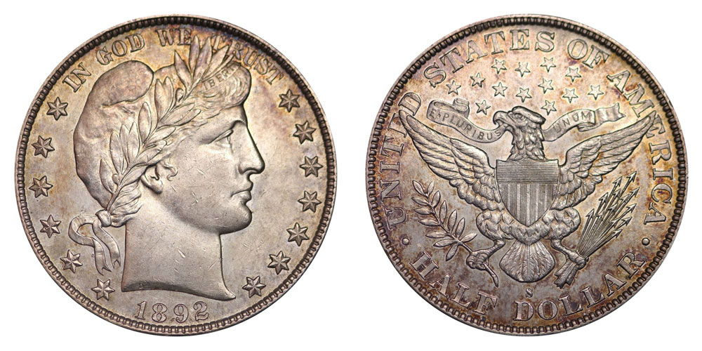 1892 S Barber Half Dollar Coin Value Prices, Photos & Info