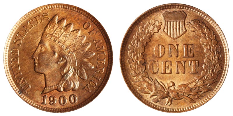 1900 Indian Head Penny Coin Value Prices, Photos & Info