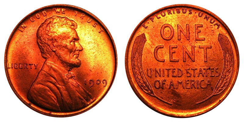 1909 Lincoln Wheat Penny Coin Value Prices, Photos & Info