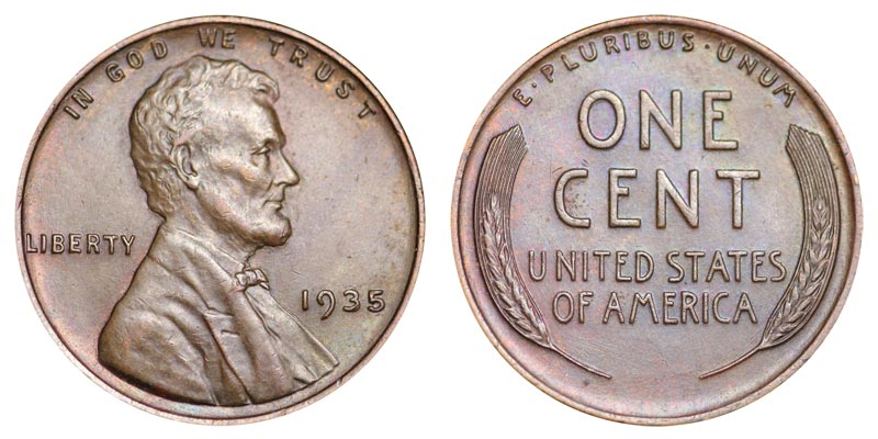 1935 Lincoln Wheat Penny Coin Value Prices, Photos & Info