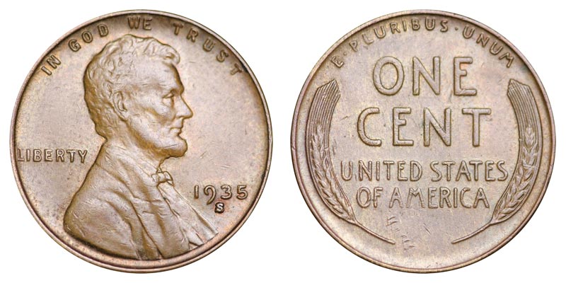 1935 S Lincoln Wheat Penny Coin Value Prices, Photos & Info