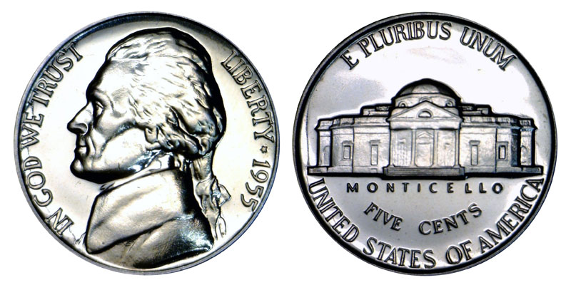 1955 Jefferson Nickel Coin Value Prices, Photos & Info