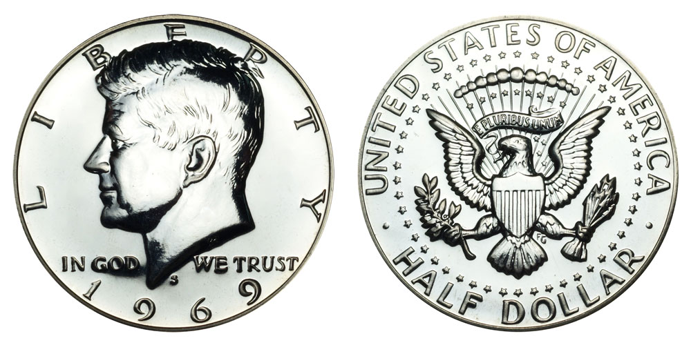 1969 S Kennedy Silver Half Dollar 40% Silver Coin Value Prices, Photos ...