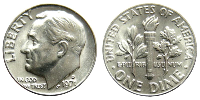 1971 D Roosevelt Dime Coin Value Prices, Photos & Info