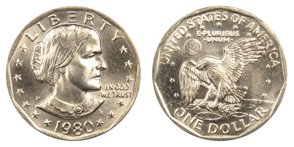 1980 D Susan B Anthony Dollar Coin Value Prices, Photos & Info