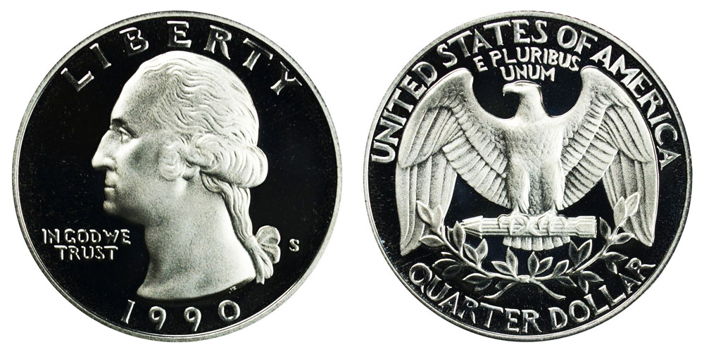 1990 S Washington Quarter Coin Value Prices, Photos & Info