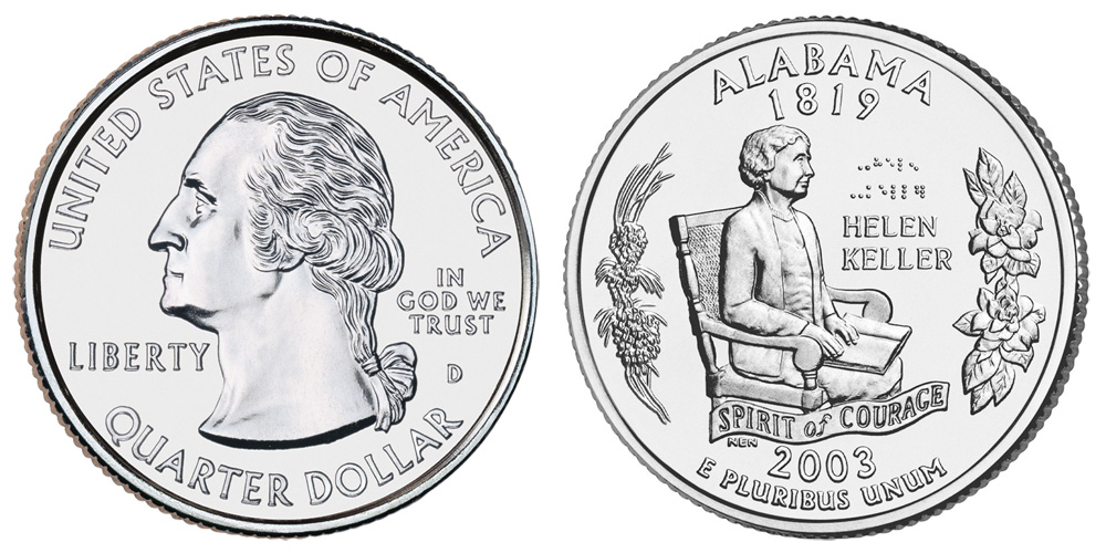 2003 D Alabama State Quarter Coin Value Prices, Photos & Info