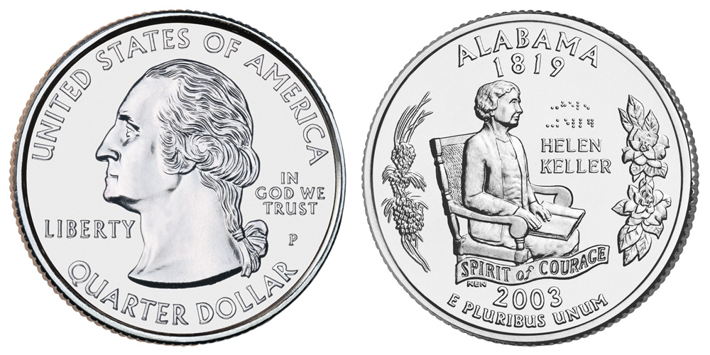 2003 P Alabama State Quarter Coin Value Prices, Photos & Info