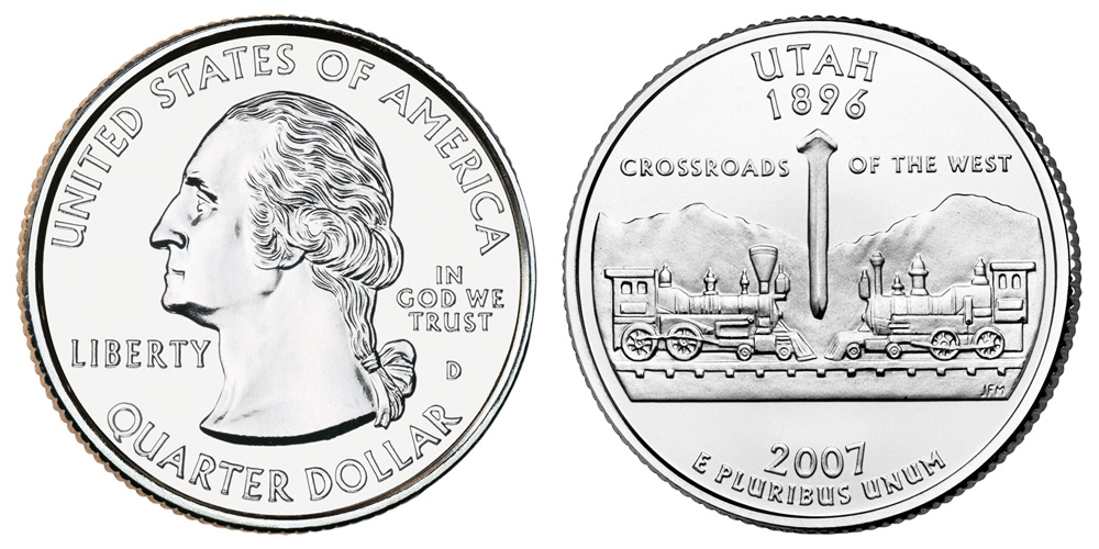 2007 D Utah State Quarter Coin Value Prices, Photos & Info