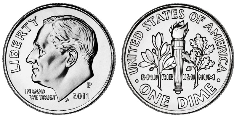 2011 P Roosevelt Dime Coin Value Prices, Photos & Info