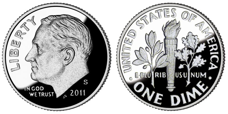 2011 S Roosevelt Dime Silver Proof Coin Value Prices, Photos & Info