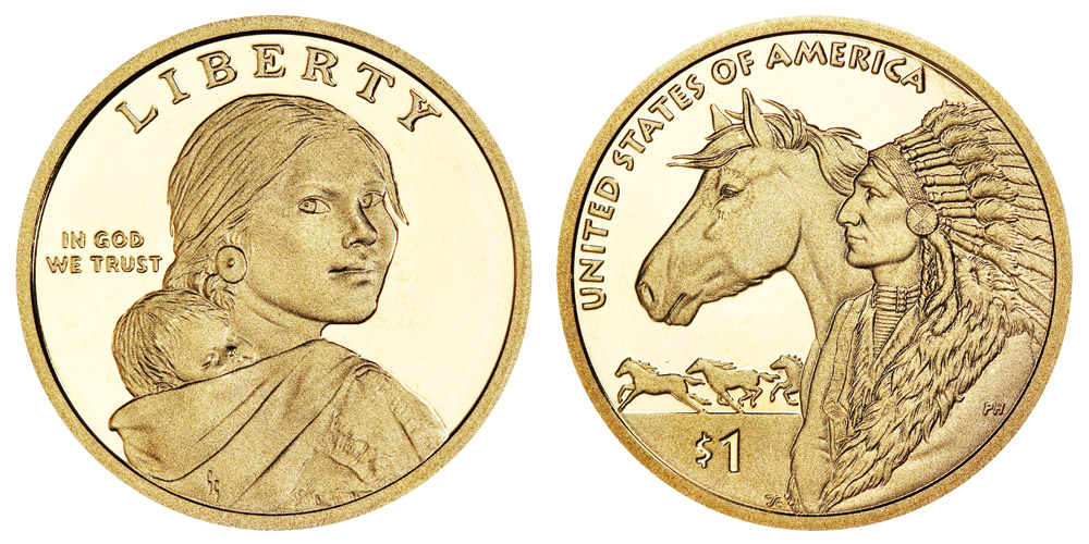 2012 S Native American Dollar Trade Routes of the 17th Century - Proof ...